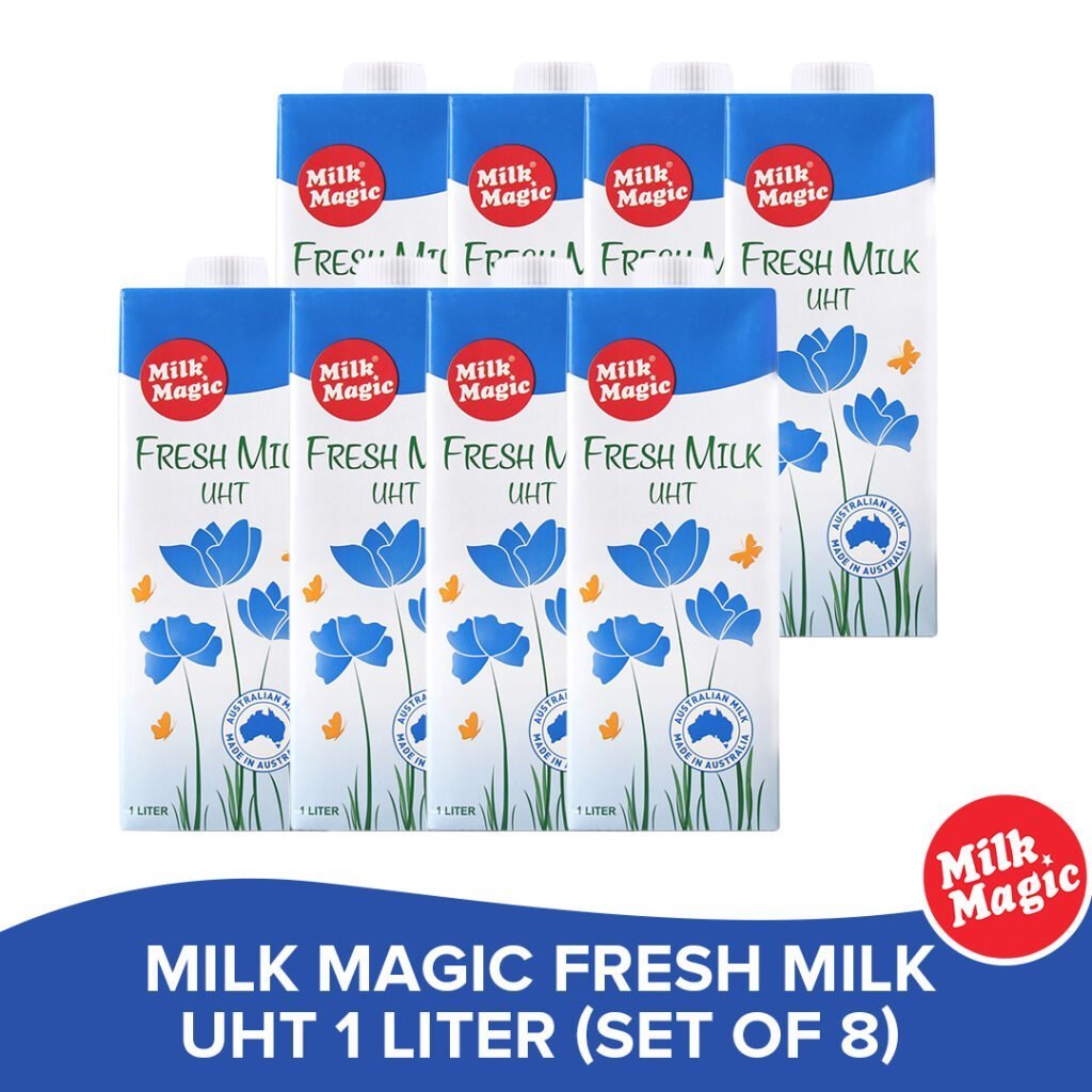 Milk Magic Fresh Milk UHT 1 Liter (Set of 8) - Nutritious Healthy ...